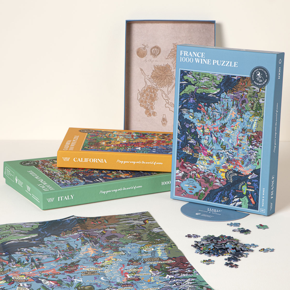 Uncommon Goods | Educational Wine Region Puzzle | Wine