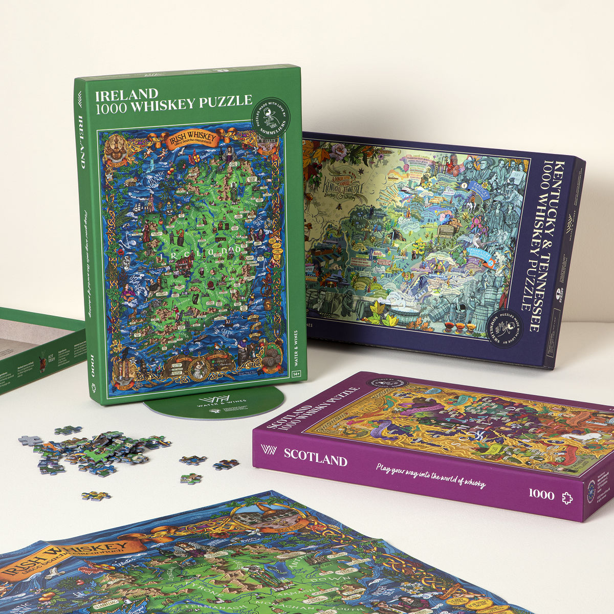 Uncommon Goods | Educational Whiskey Region Puzzle | Whiskey