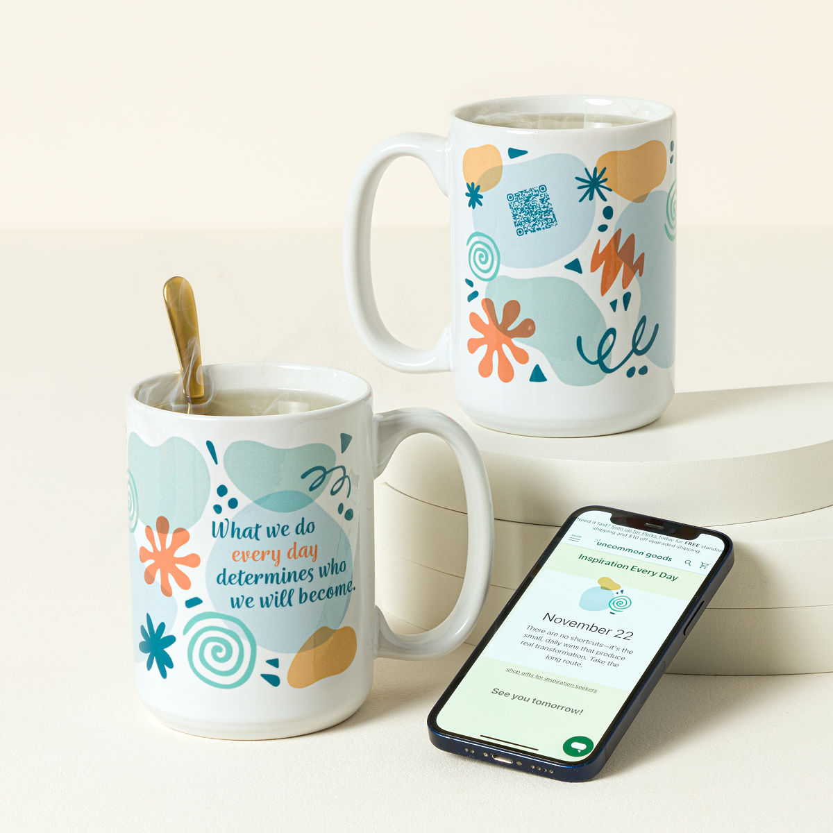 Uncommon Goods | Inspiration Every Day Interactive QR Mug | Mug