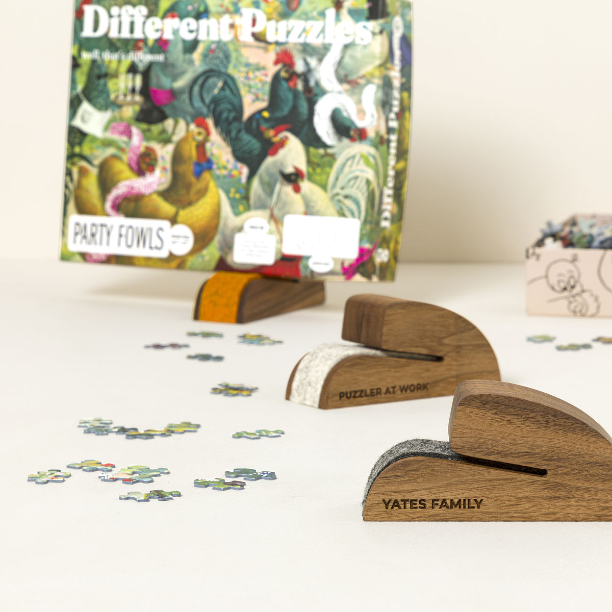 Uncommon Goods | Handmade Walnut Puzzle Lid Stand | Puzzle