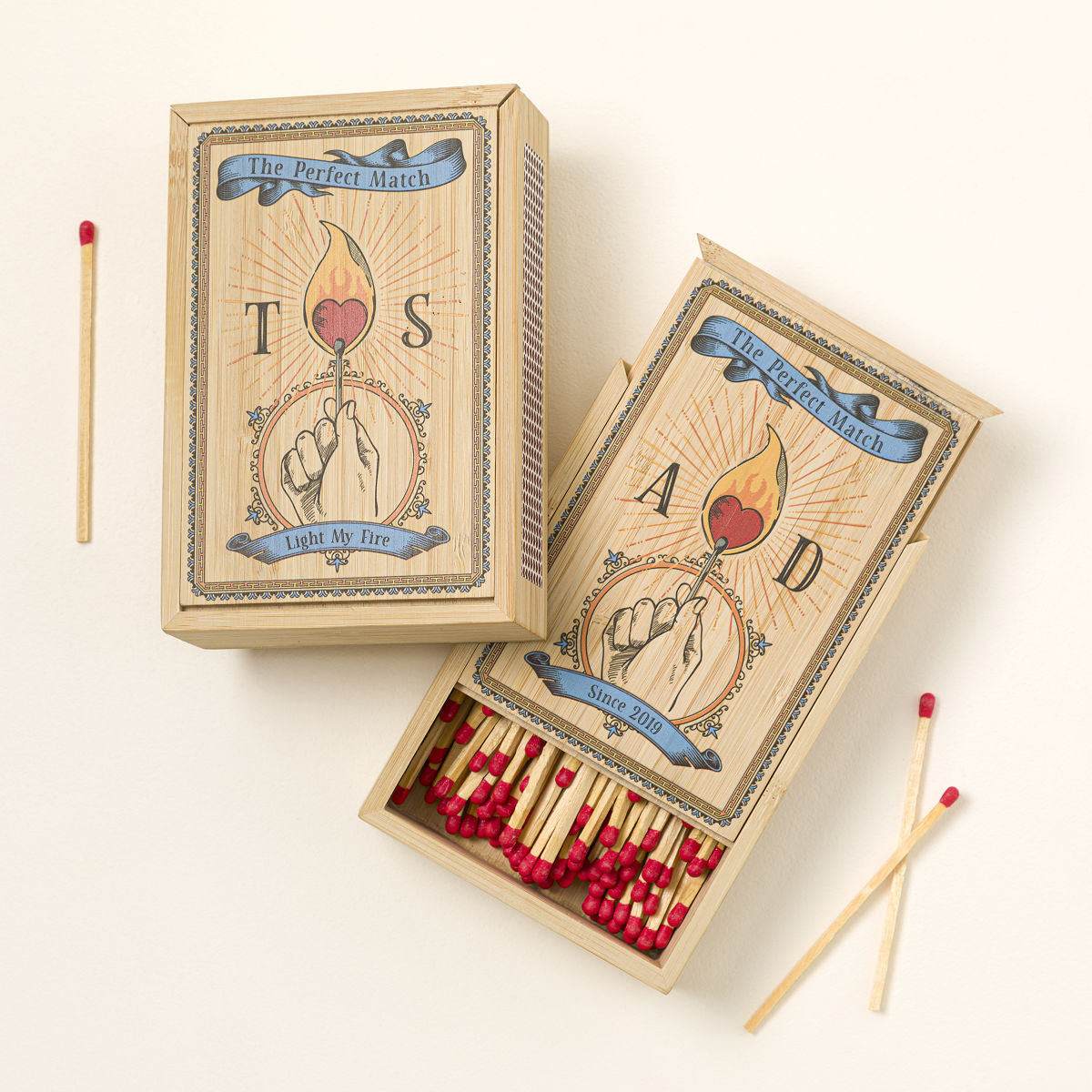 Uncommon Goods | The Perfect Match Personalized Wood Matchbox | Matchbox