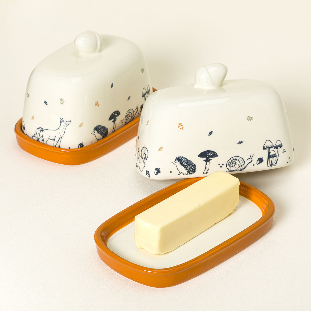 Uncommon Goods | Woodland Creatures Butter Dish | Butter dish