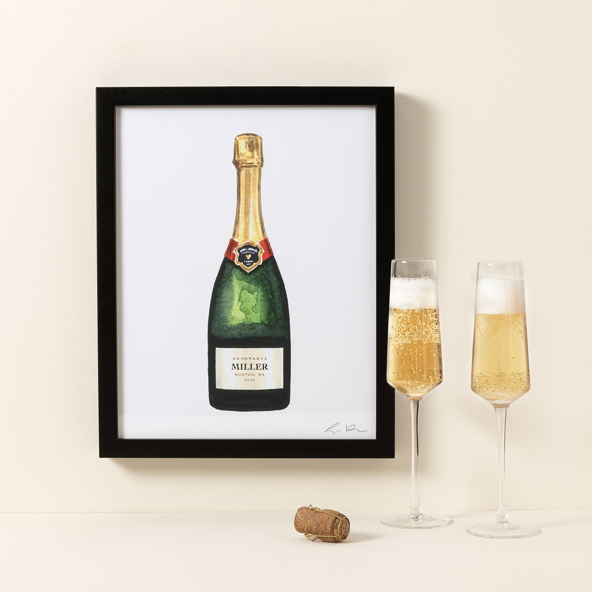 Uncommon Goods | Pop the Champagne Personalized Print | Champagne Print ...