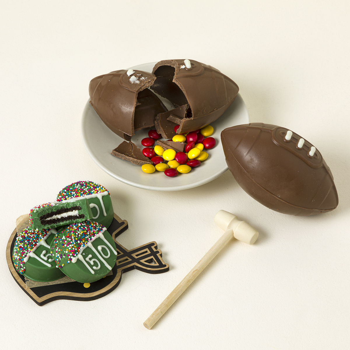 Uncommon Goods | Custom Football Team Colors Breakable Chocolate | Game Day