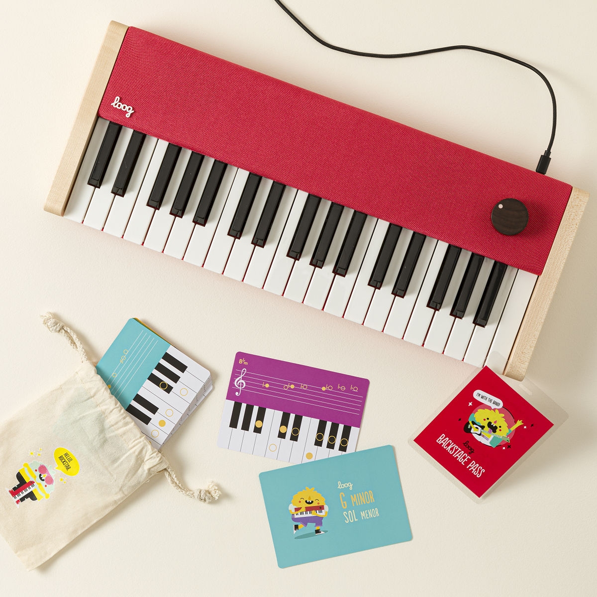 Uncommon Goods | Mini Maestro Portable Digital Learning Piano | Kids Piano