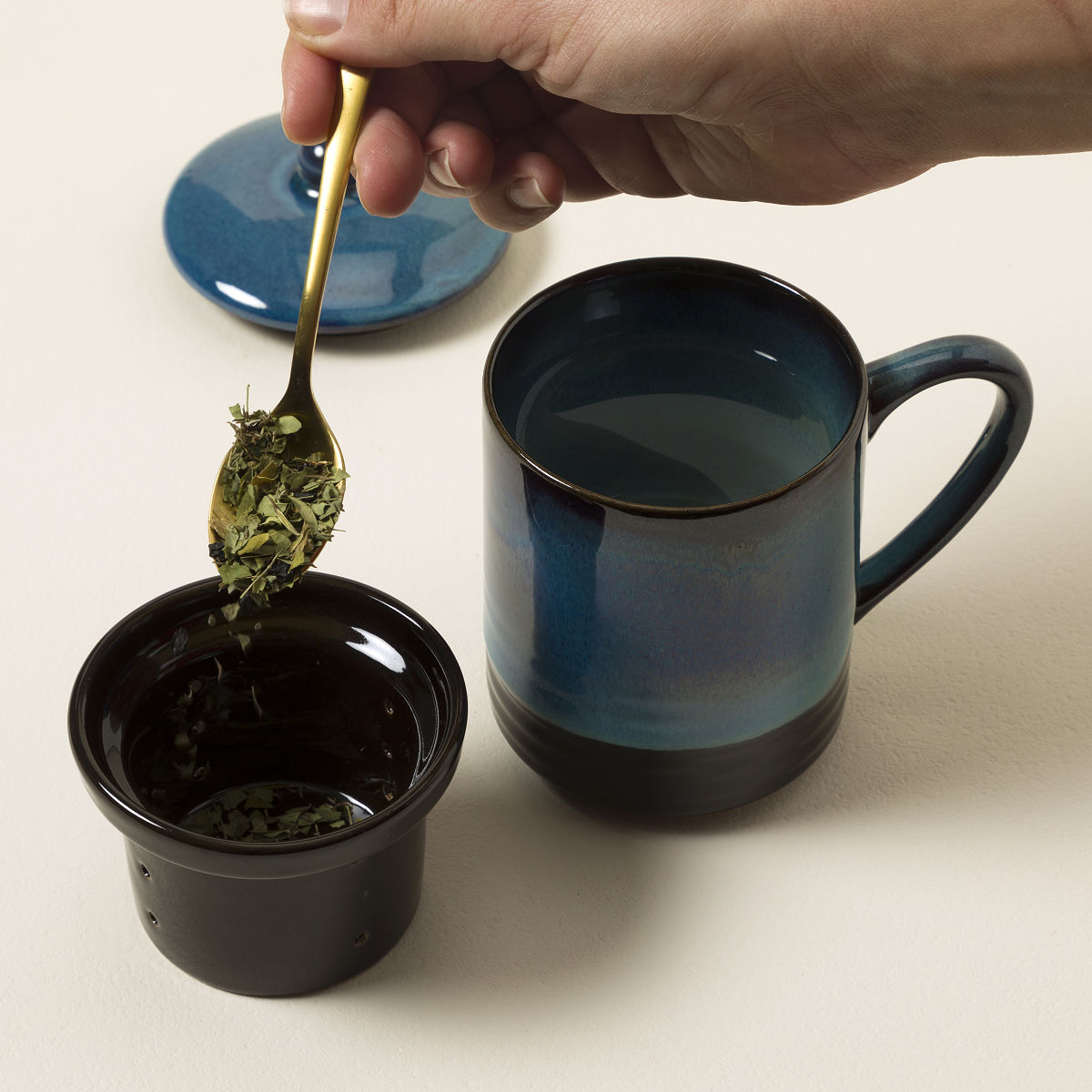 Uncommon Goods | Ceramic Tea Infuser Mug | Tea Infuser Mug