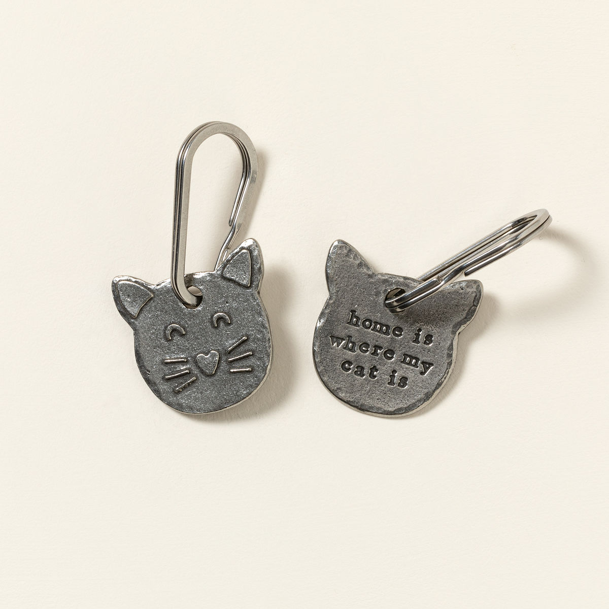 Uncommon Goods | Home is Where My Cat Is Keychain | Cat keyring