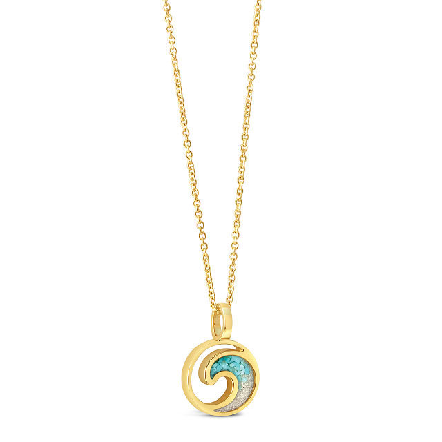 Uncommon Goods | Wave - Gold - Sentimental Sand Custom Necklace | Necklace