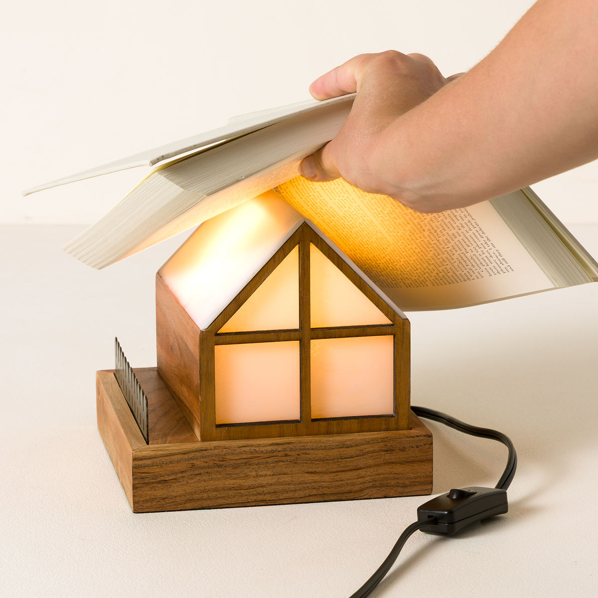 Uncommon Goods | Cozy Cottage Book Stand & Lamp | book stand