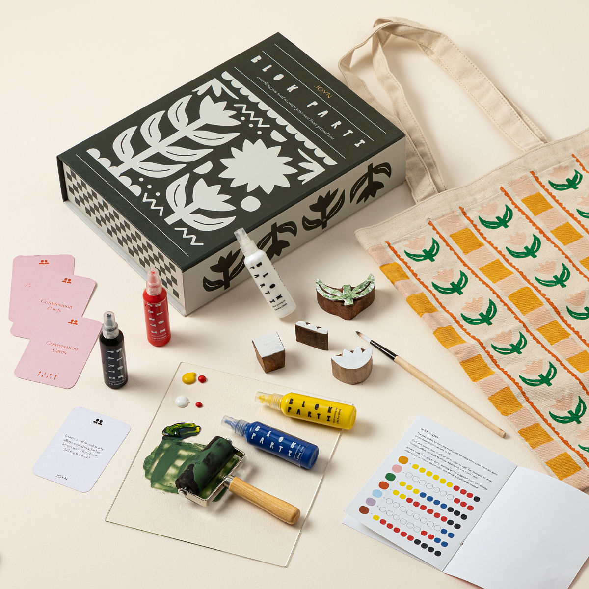 Uncommon Goods | DIY Block Printed Tote Kit | block print set