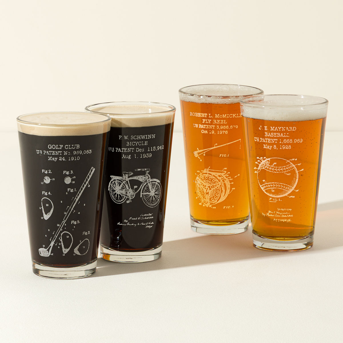 Uncommon Goods | Hobby History Pint Glass | sports pint glass ...