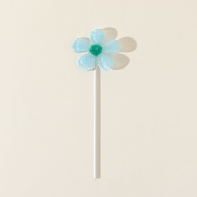 Handmade Glass Garden Stakes - Daisy