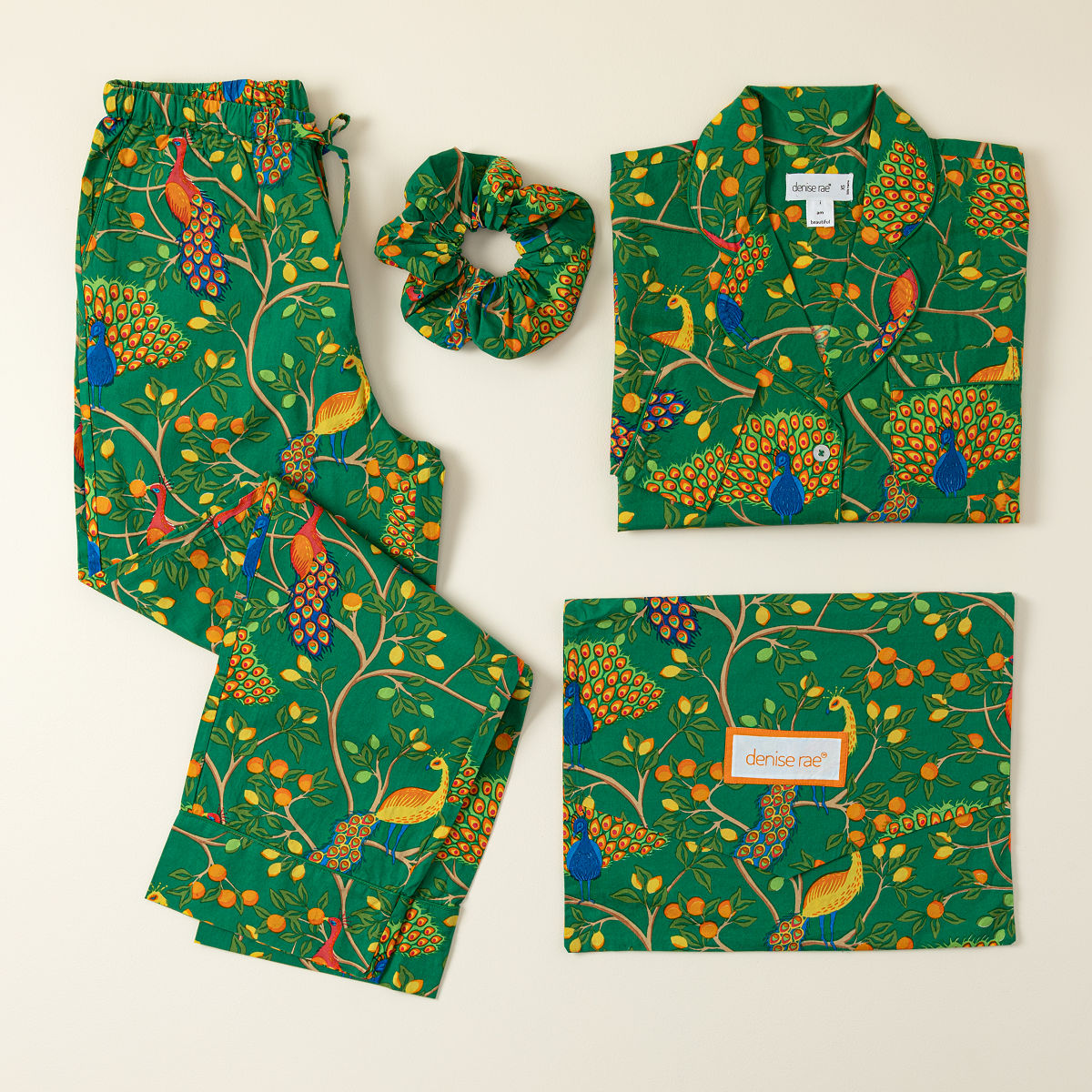 Uncommon Goods | Radiant Peacock Pajama Gift Set | gift pajamas