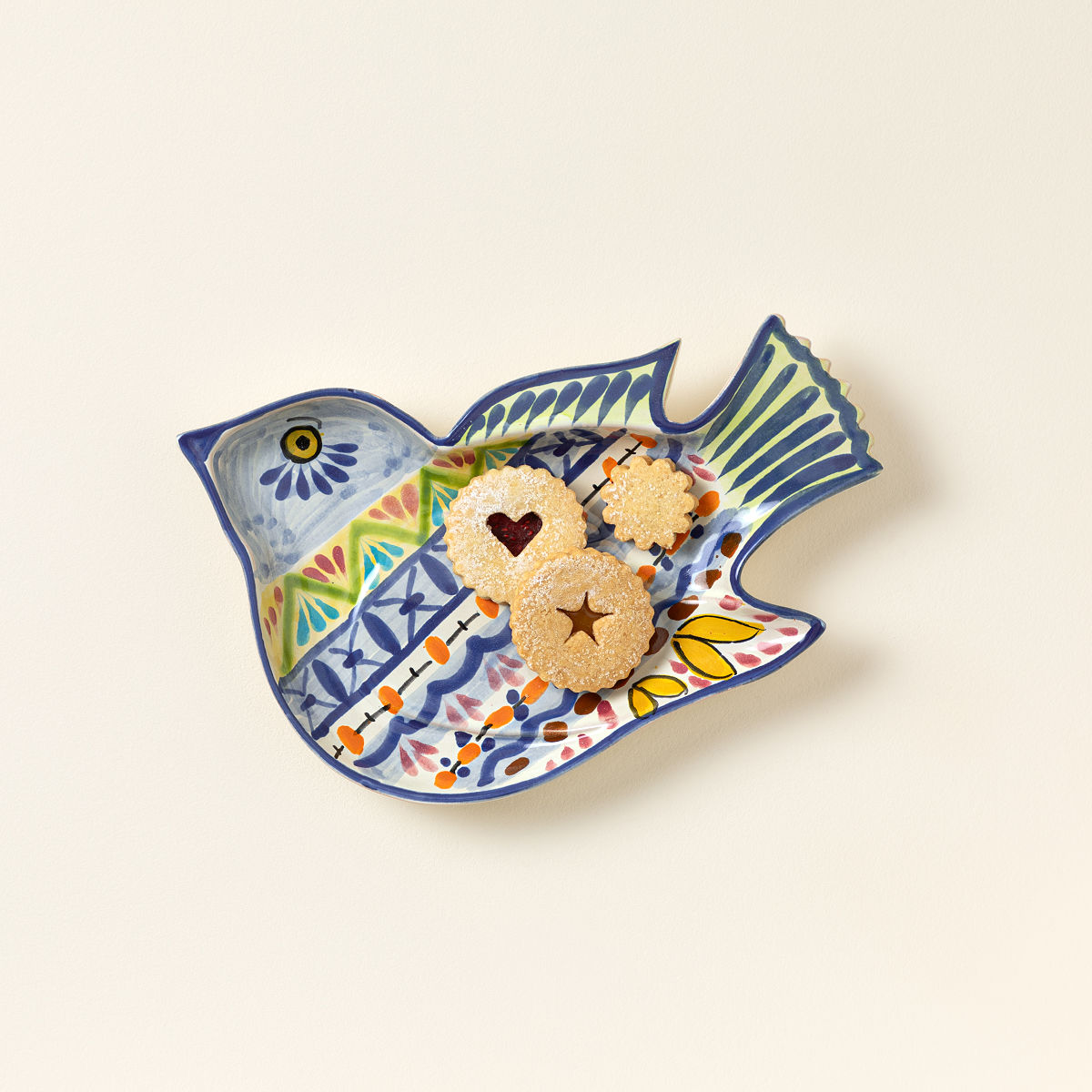 Uncommon Goods | Majolica Dove Serving Dish | dove ceramic dish