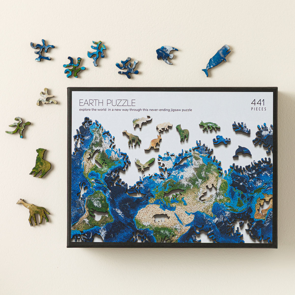 Uncommon Goods | The Earth Unbound Infinity Jigsaw Puzzle | infinity puzzle