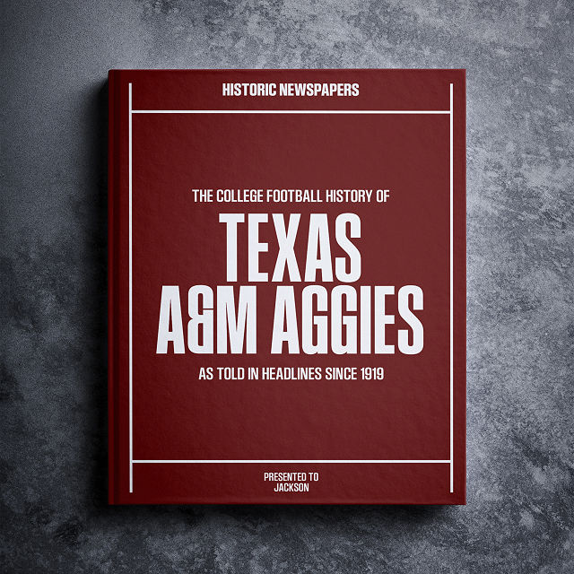 Personalized College Football History Books