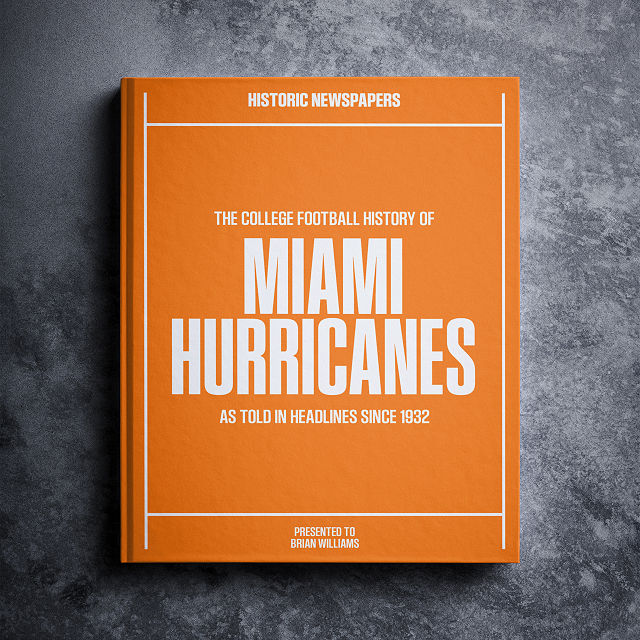 Personalized College Football History Books