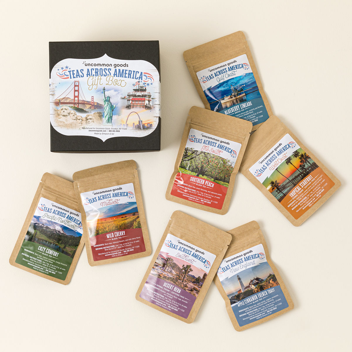 Uncommon Goods | Teas of America Sampler | tea sampler
