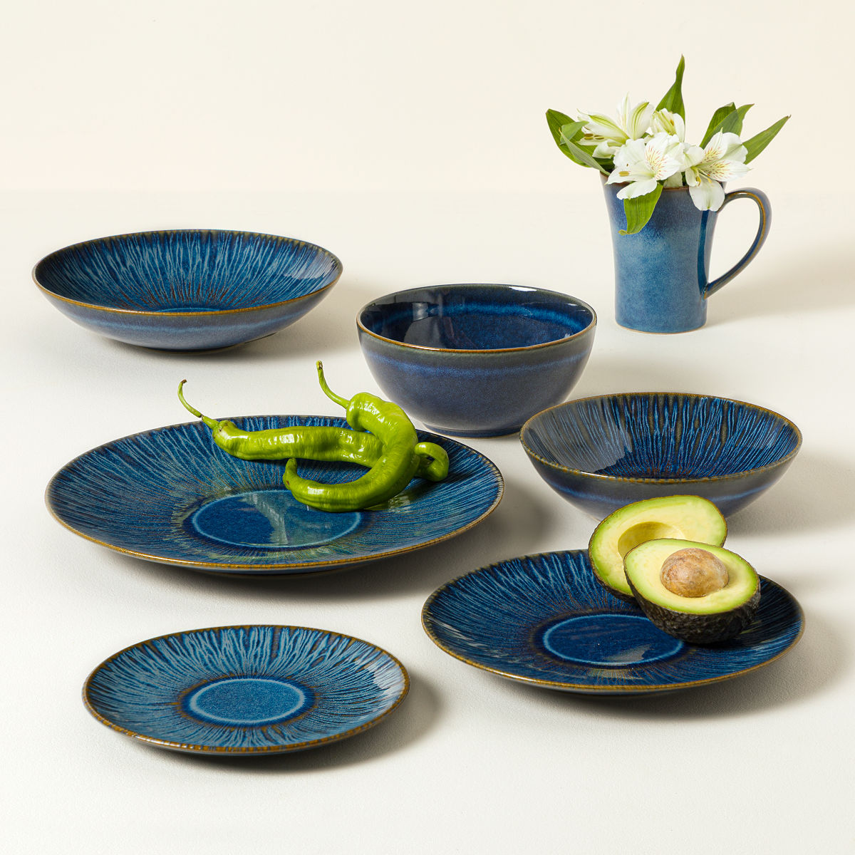 Uncommon Goods | Deep Blue Ceramic Dinnerware | ceramic dinnerware