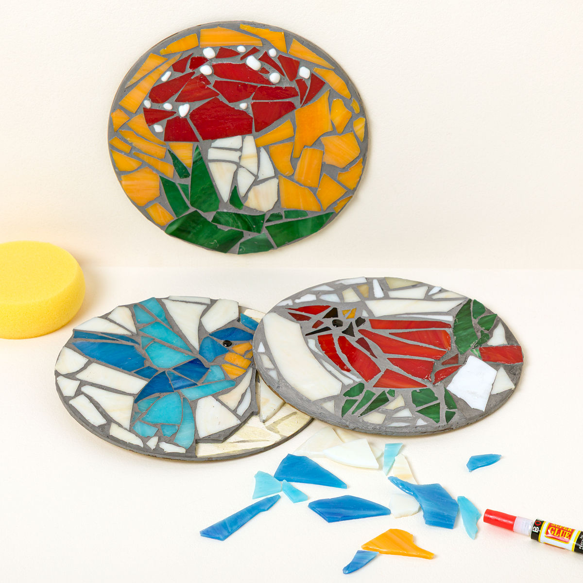 Uncommon Goods | Mushroom - DIY Stained Glass Mosaic Kit | stained ...