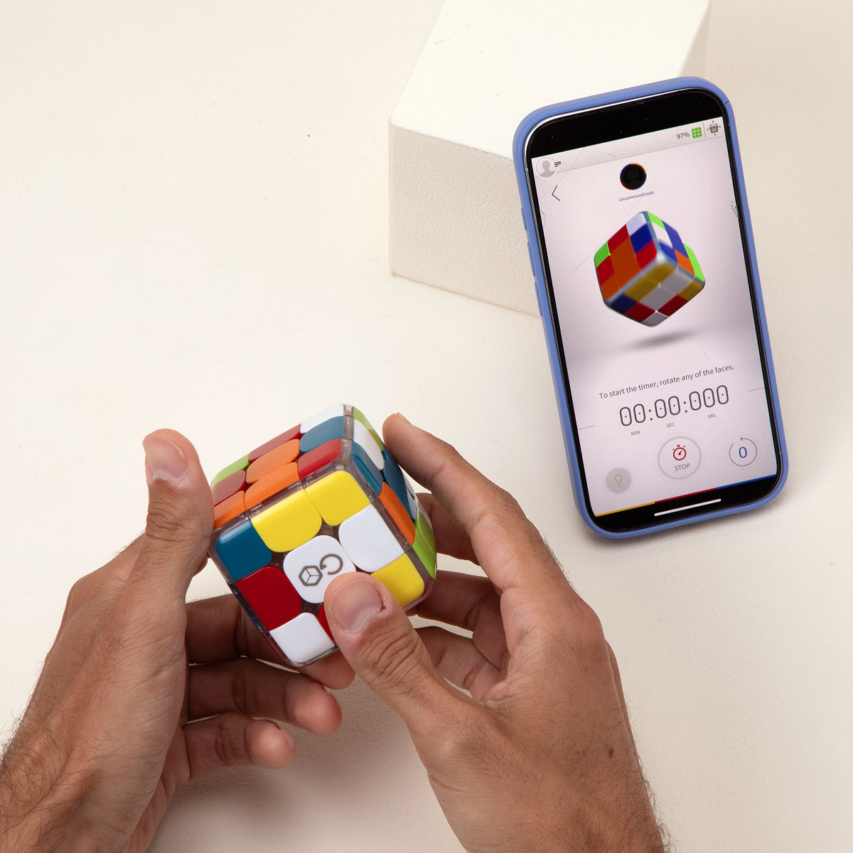 Uncommon Goods | Interactive Tech Cube Gaming Set | cube puzzle