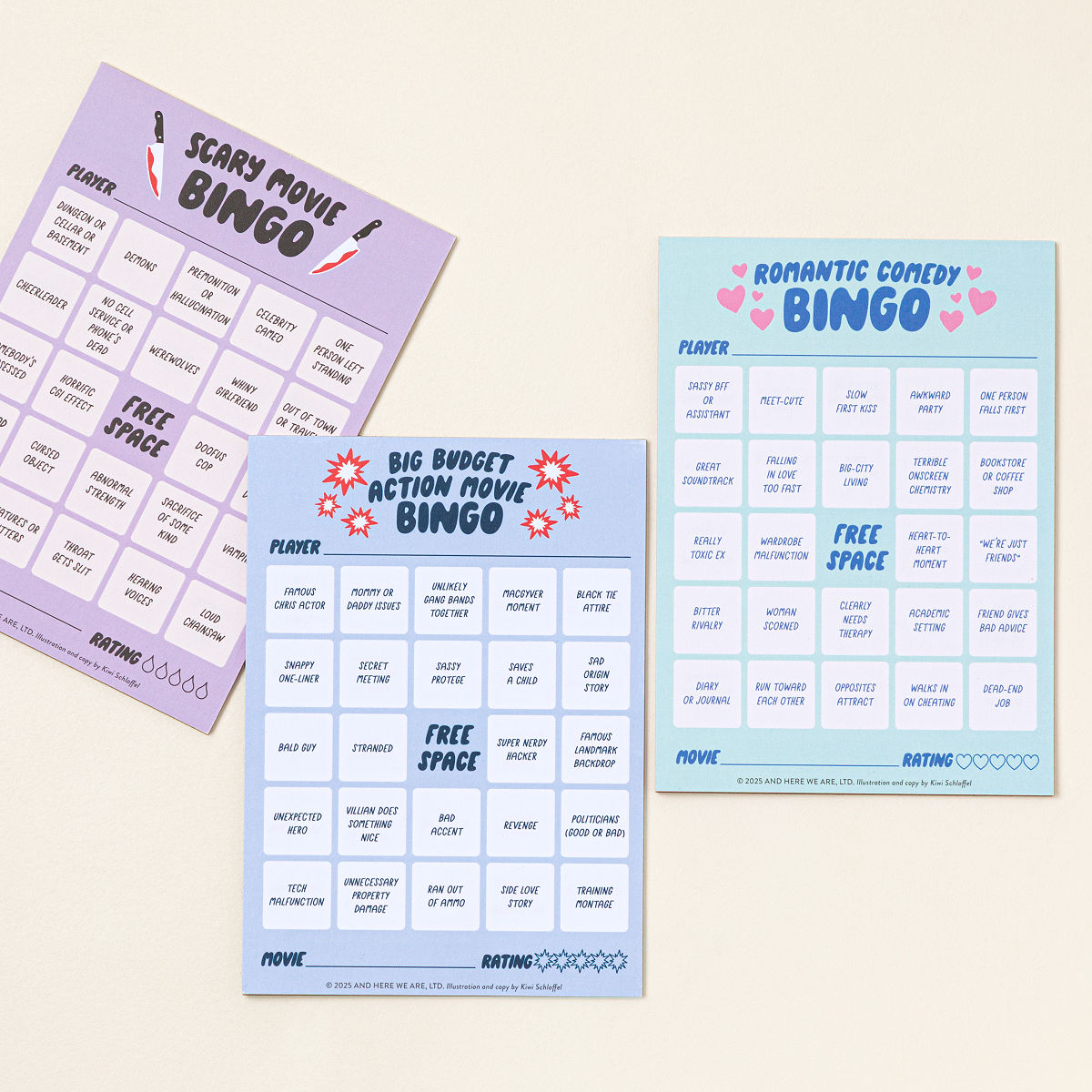 Uncommon Goods | Movie Night Bingo Set | movie bingo