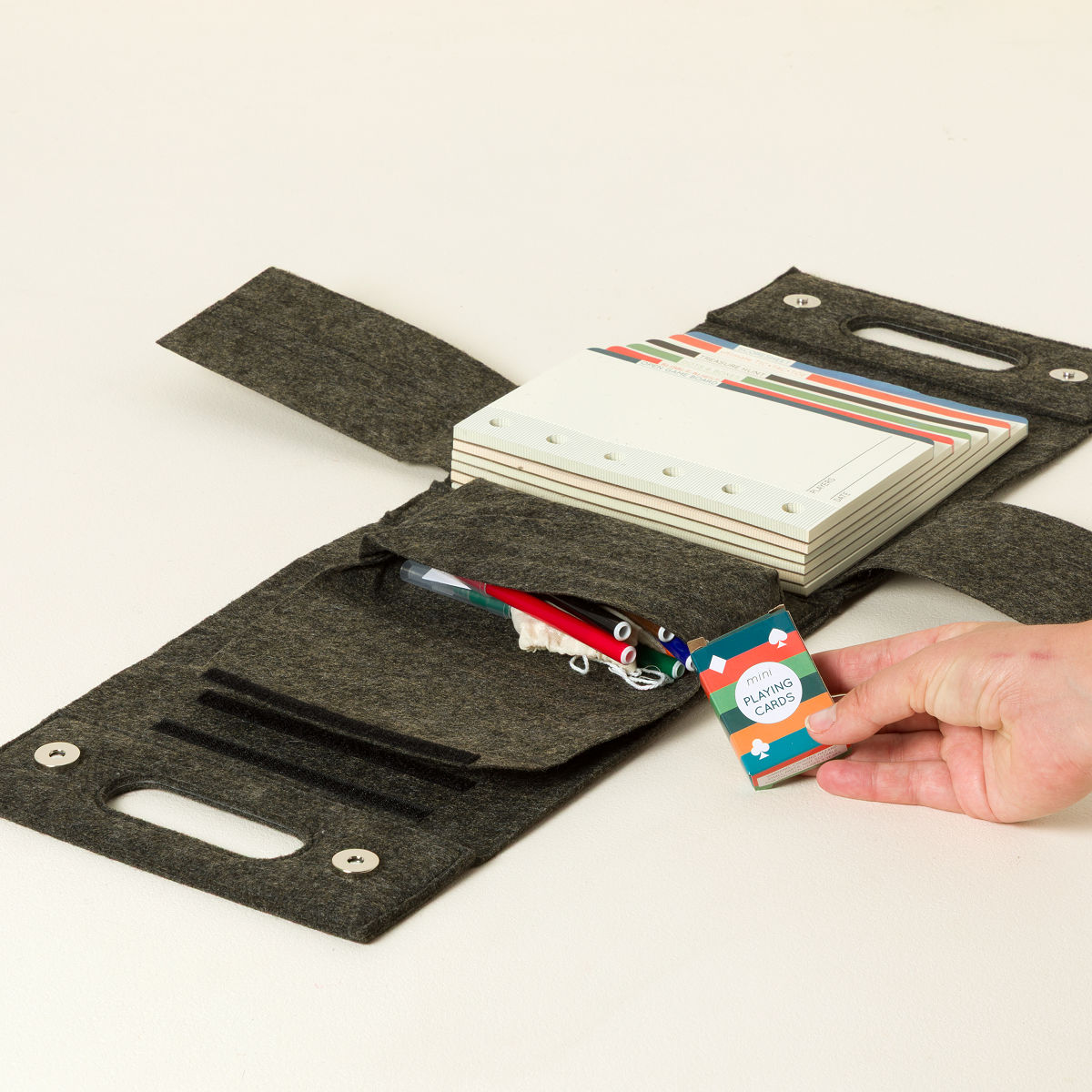 Uncommon Goods | Play Anywhere Portable Paper Games Set | paper games set