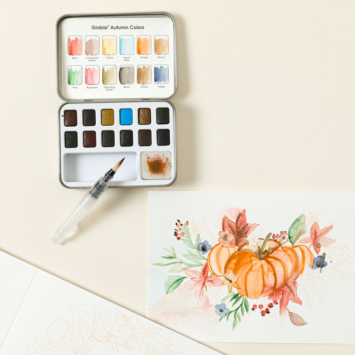 Uncommon Goods | Watercolor Weather Cozy Fall Watercolor Set ...