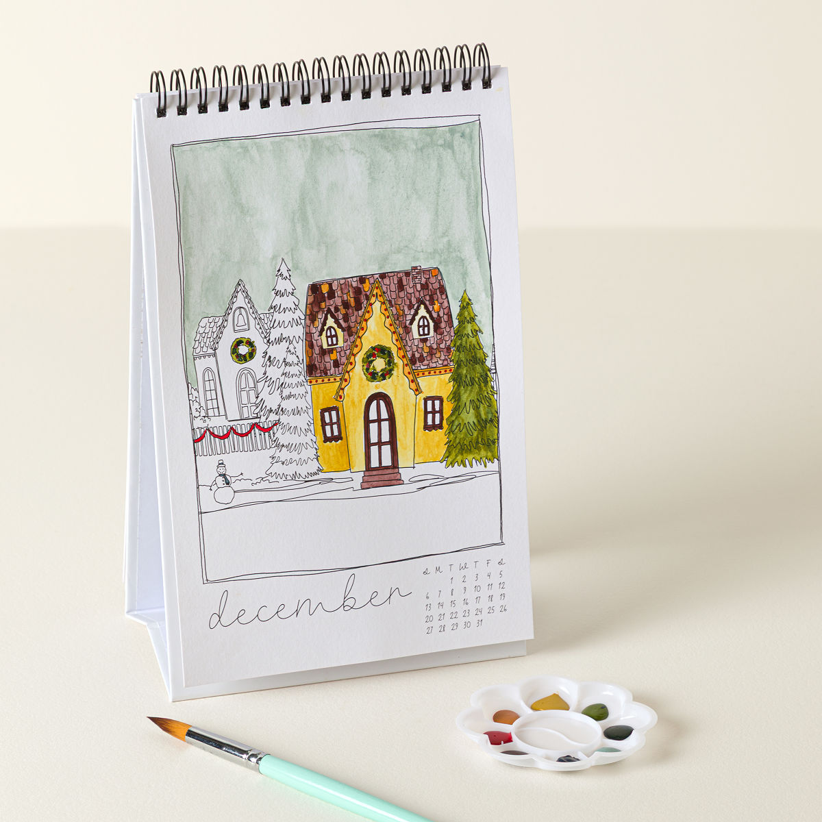 Uncommon Goods | Year of Guided Watercolor Painting Desk Calendar ...