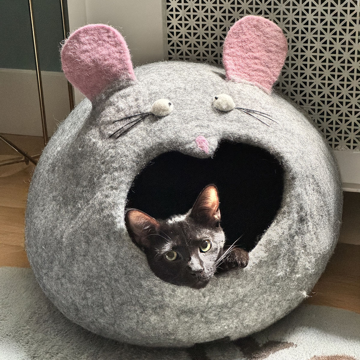 Uncommon Goods | Tables Have Turned Mouse Shaped Cat House | wool cat house
