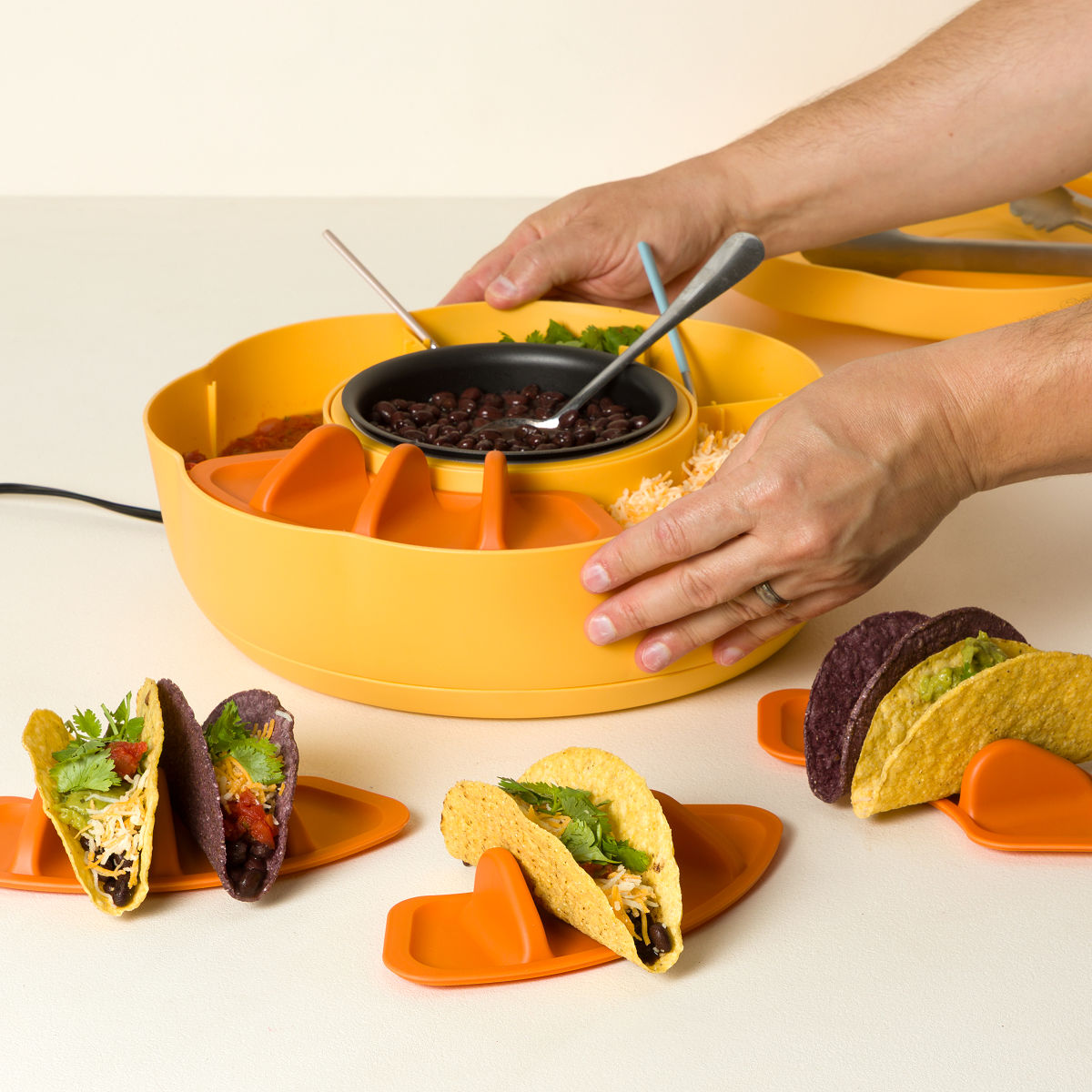 Uncommon Goods | Spin & Serve Taco Party Set | taco server