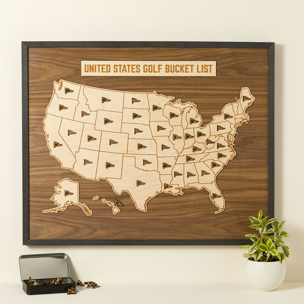 Uncommon Goods | Personalized United States Golf Bucket List | golf ...