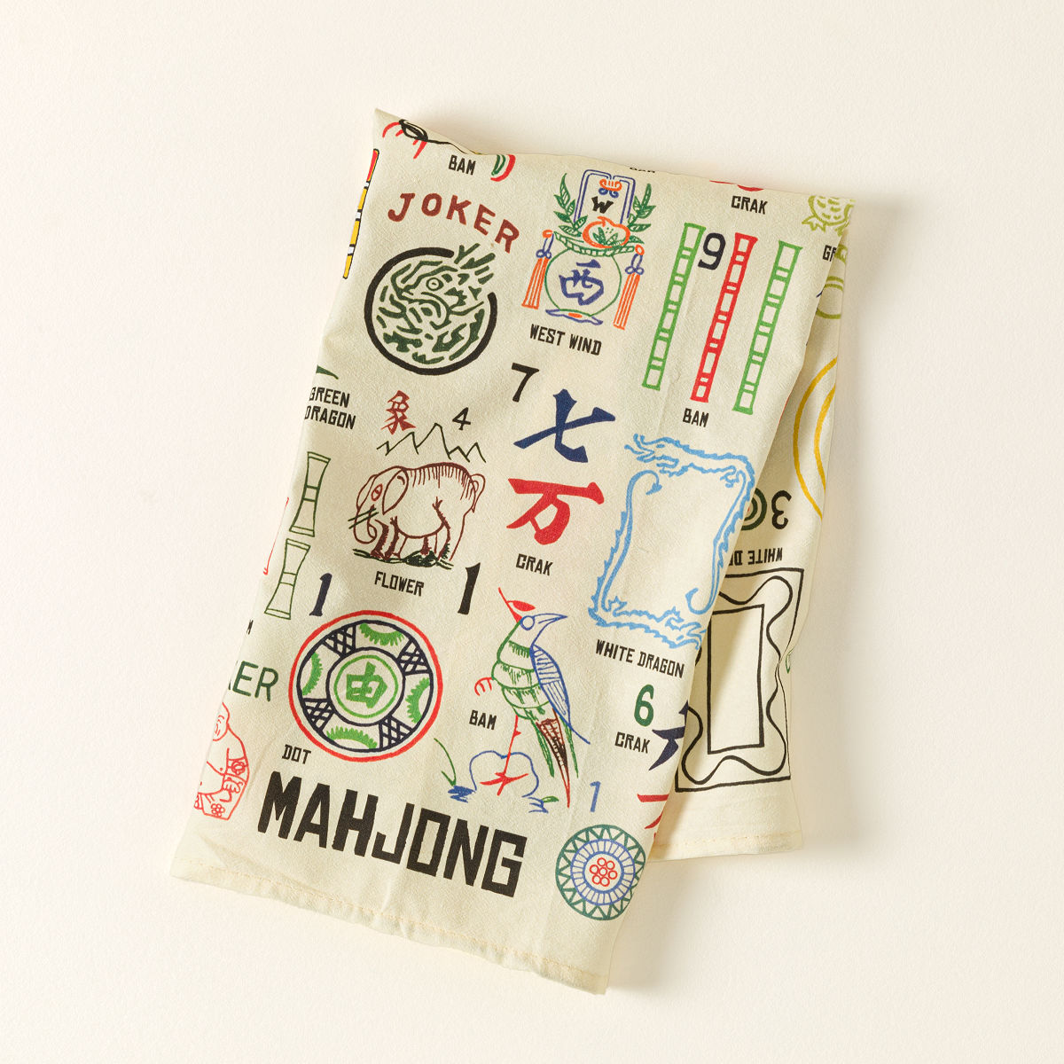 Uncommon Goods | Mahjong Tea Towel | Mahjong Tea Towel