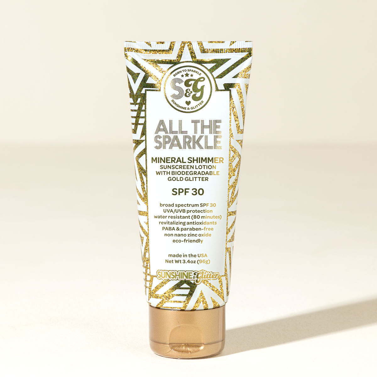 Uncommon Goods | All the Sparkle Sunscreen SPF30 | glitter sunscreen